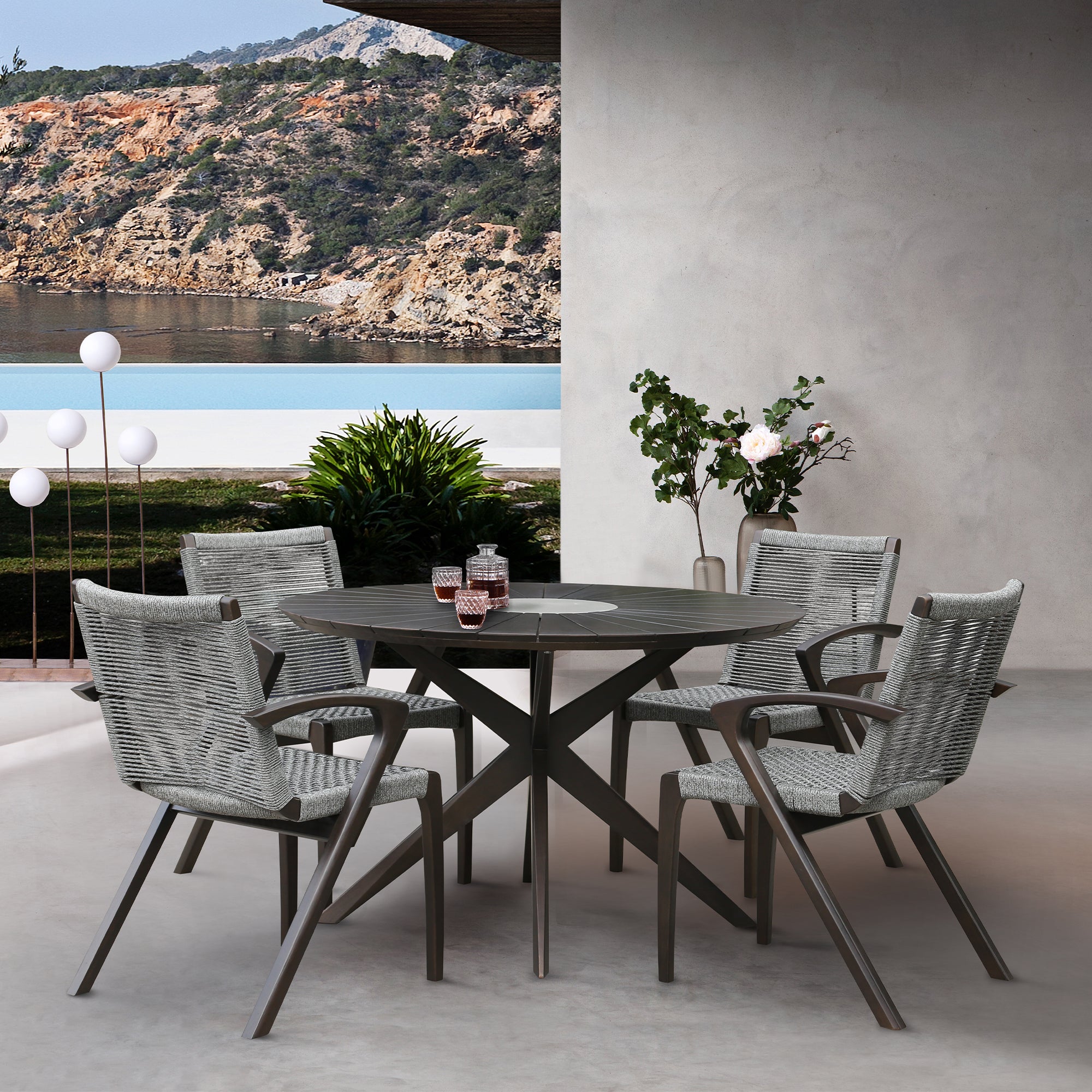 Oasis and Brielle Outdoor Dining Set – Armen Living